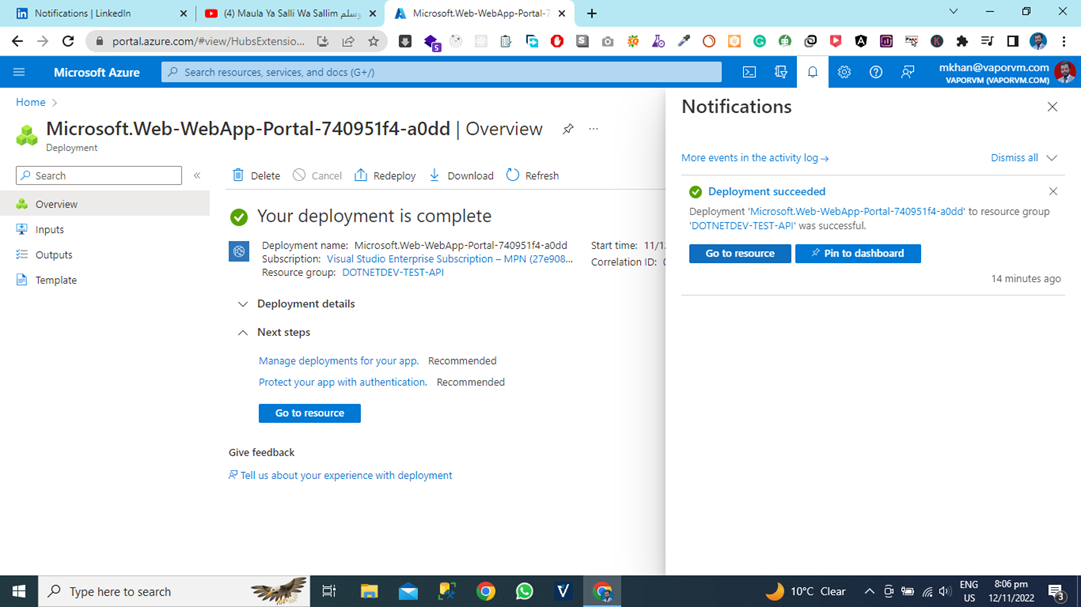 Application Deployment On Azure Cloud Using Azure Web App Service
